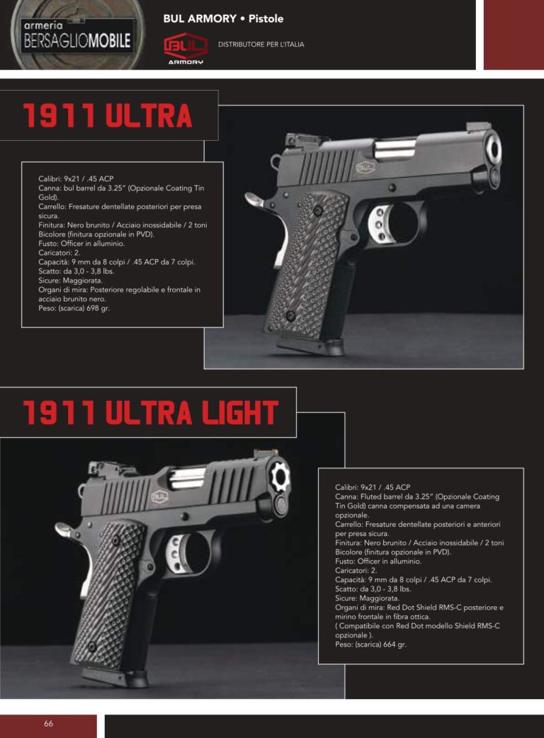 Bul Armory - Tiro sportivo e difesa personale - Armeria Bersaglio Mobile