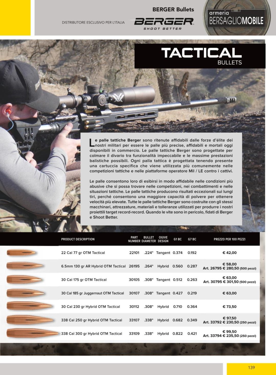 Berger Bullets - Armeria Bersaglio Mobile - Reggio Emilia